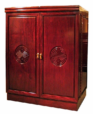 Square Bar - Bird and Flower Carved